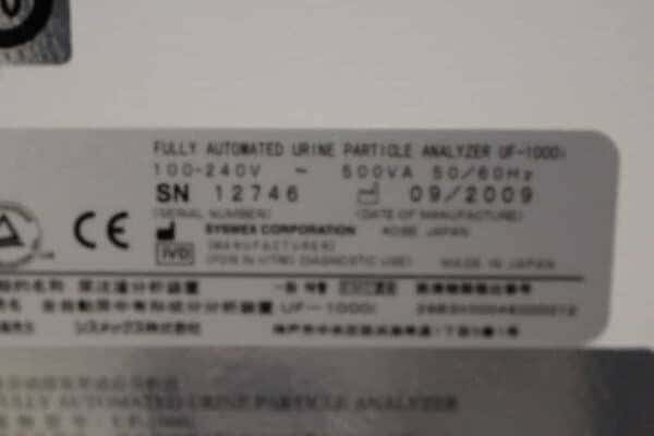 Sysmex UF-1000i Urine Analyzer - LabMakelaar Benelux