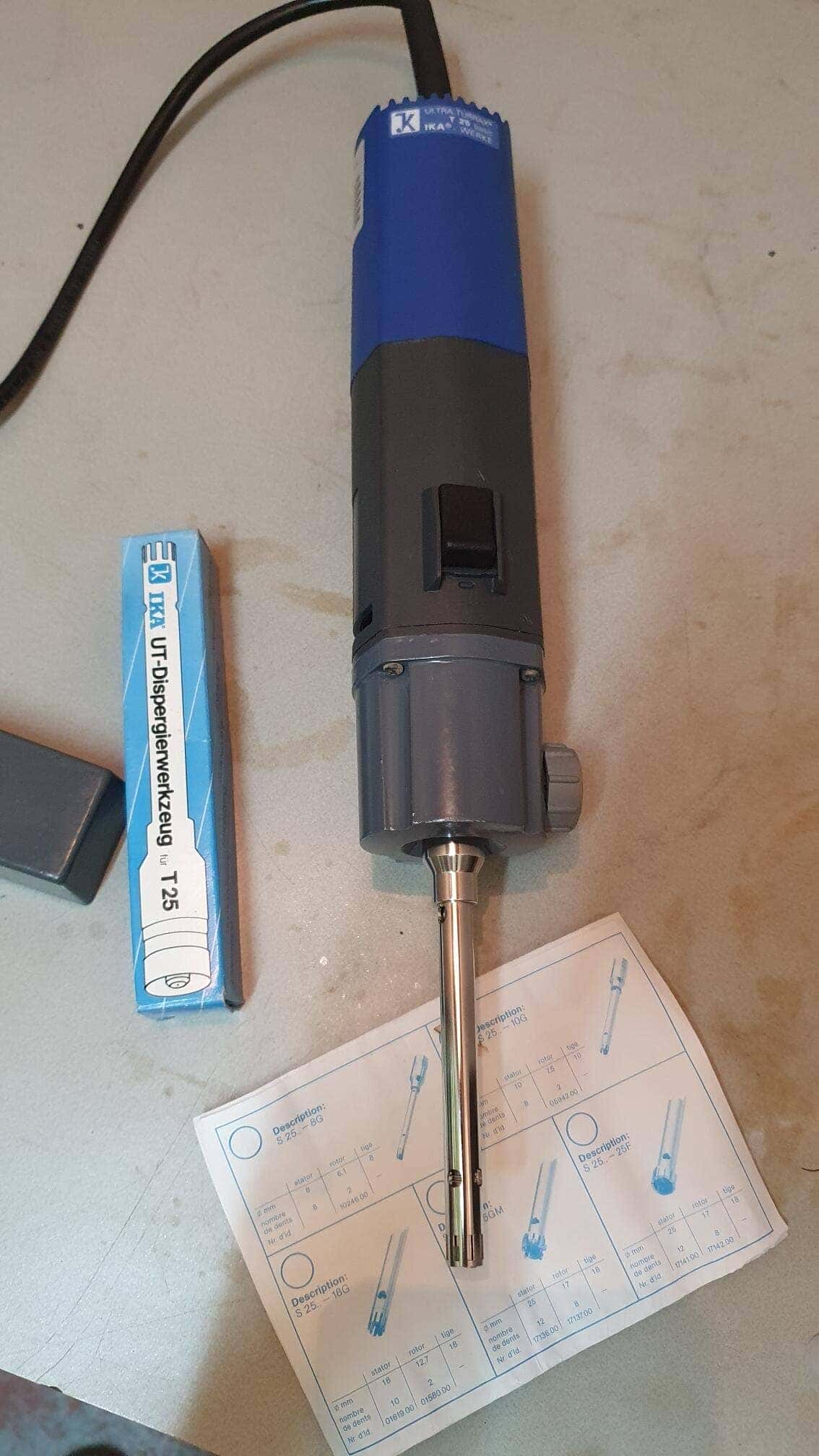 IKA T25 Ultra Turrax met S25N-10G Dispergeer Element - LabMakelaar Benelux