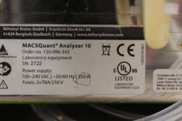 Miltenyi Biotec MACSQuant Analyzer 10 Flow Cytometer - LabMakelaar Benelux