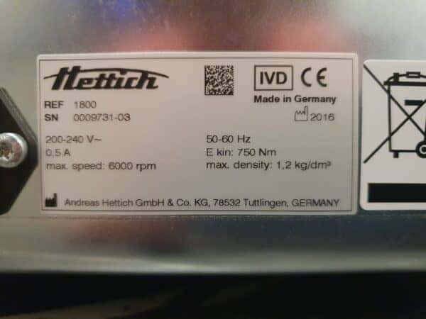 Hettich EBA 200 Centrifuge - LabMakelaar Benelux